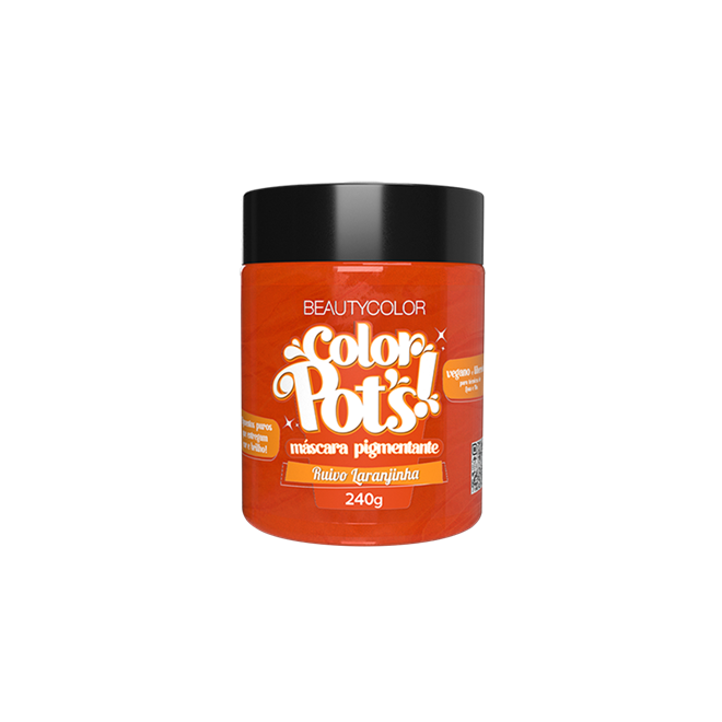 BEAUTY COLOR POT'S COLOR MASCARA PIGMENTANTE RUIVO LARANJINHA 240G ...