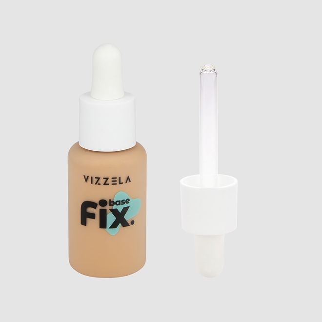 VIZZELA BASE LÍQUIDA FIX COR 04 30ML - VIZZELA BASE LÍQUIDA FIX COR 04 30ML - VIZZELA